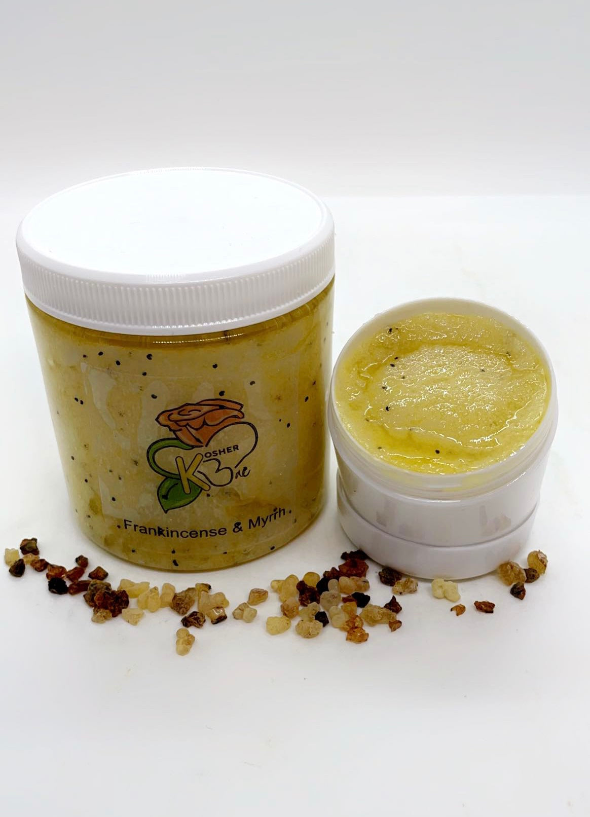 Frankincense and Myrrh Sugar Scrub – Kosher Bae Wholeness Shop